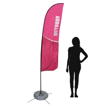 Zoom 3 Straight Flag 3 Meters Tall